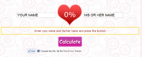 Facebook Love Calculator: FB Love Calculator.. Calculate your Love!