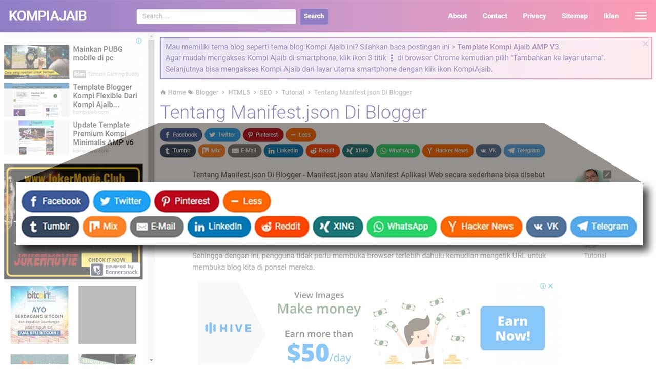 Social Media Sharing Buttons With CSS No JavaScript