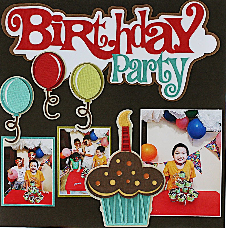 Do More With Less: Birthday party layout with Xyron and Out on a Limb ...