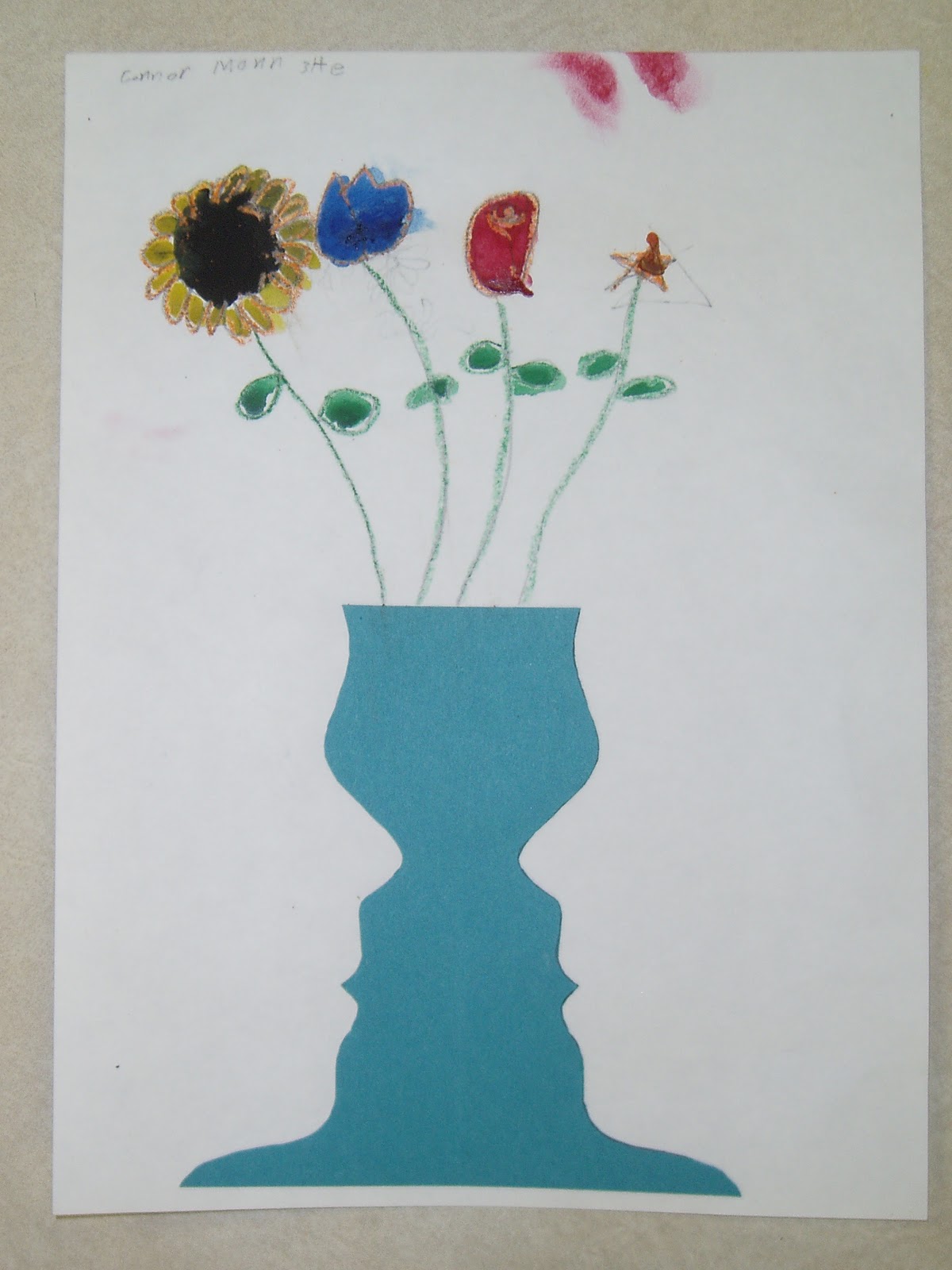 Miss Young's Art Room: 3rd Grade Negative Space Face Vases