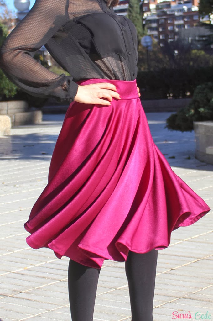 DIY Falda circular con vuelo (Parte II) ~ Sara's Code: Blog de Costura ...