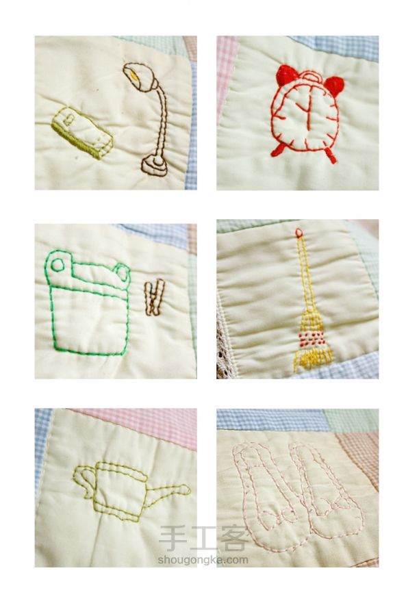 Patchwork Quilt with Embroidery. ~ DIY Tutorial Ideas!