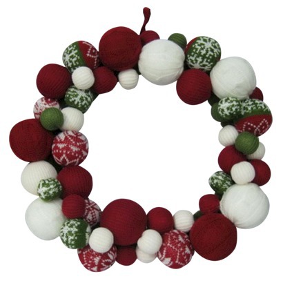 DIY YARN BALL CHRISTMAS TREE wreath