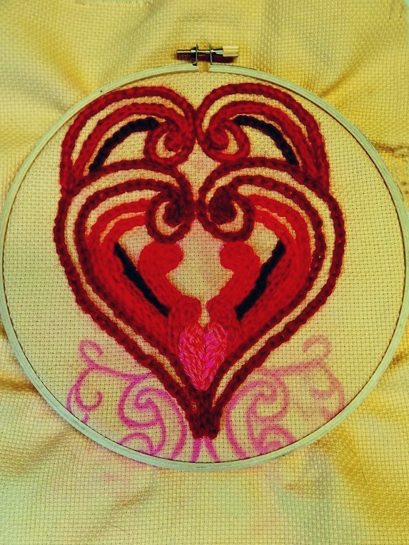 Interlaced Hearts: Chain-Stitching Around Curves | Cuttings from Annake ...