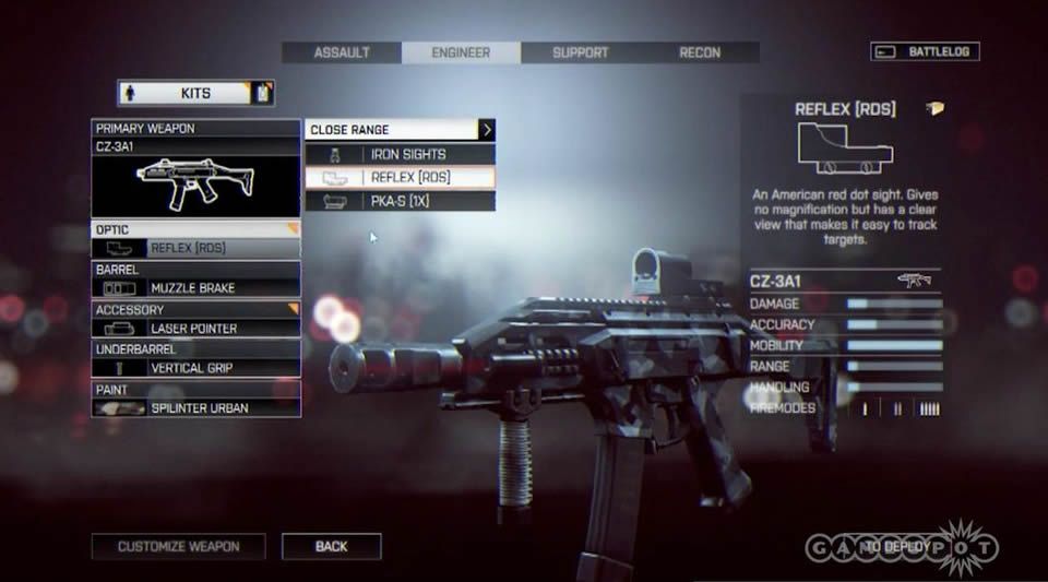 Tudo sobre customização de arma e de soldado em Battlefield 4