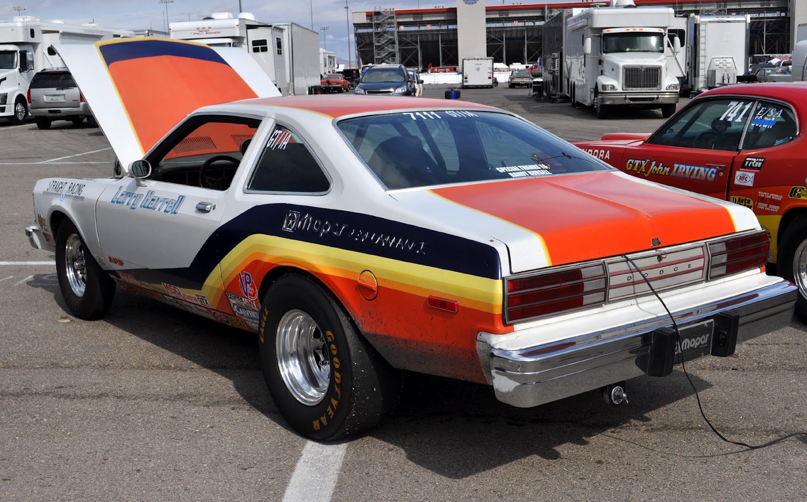 Just A Car Guy: Mopar Muscle cars from all over the pits at Mopars at ...