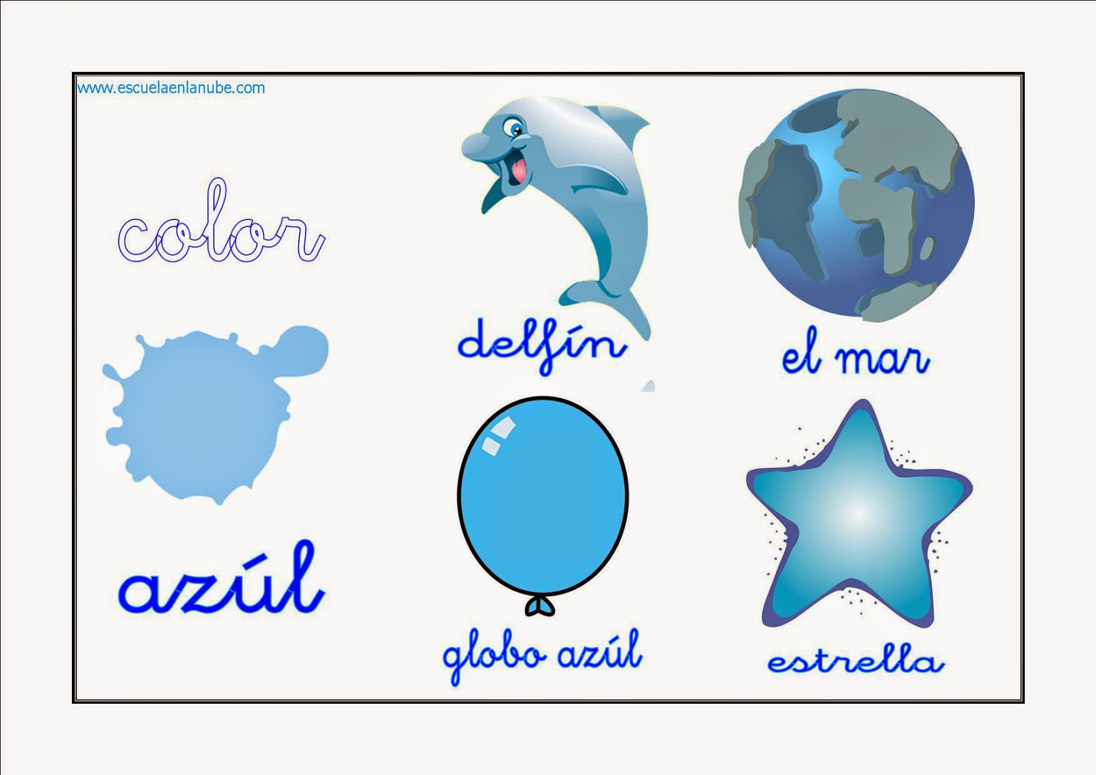 INFANTILES DE ANA V.: LOS COLORES: EL COLOR AZUL