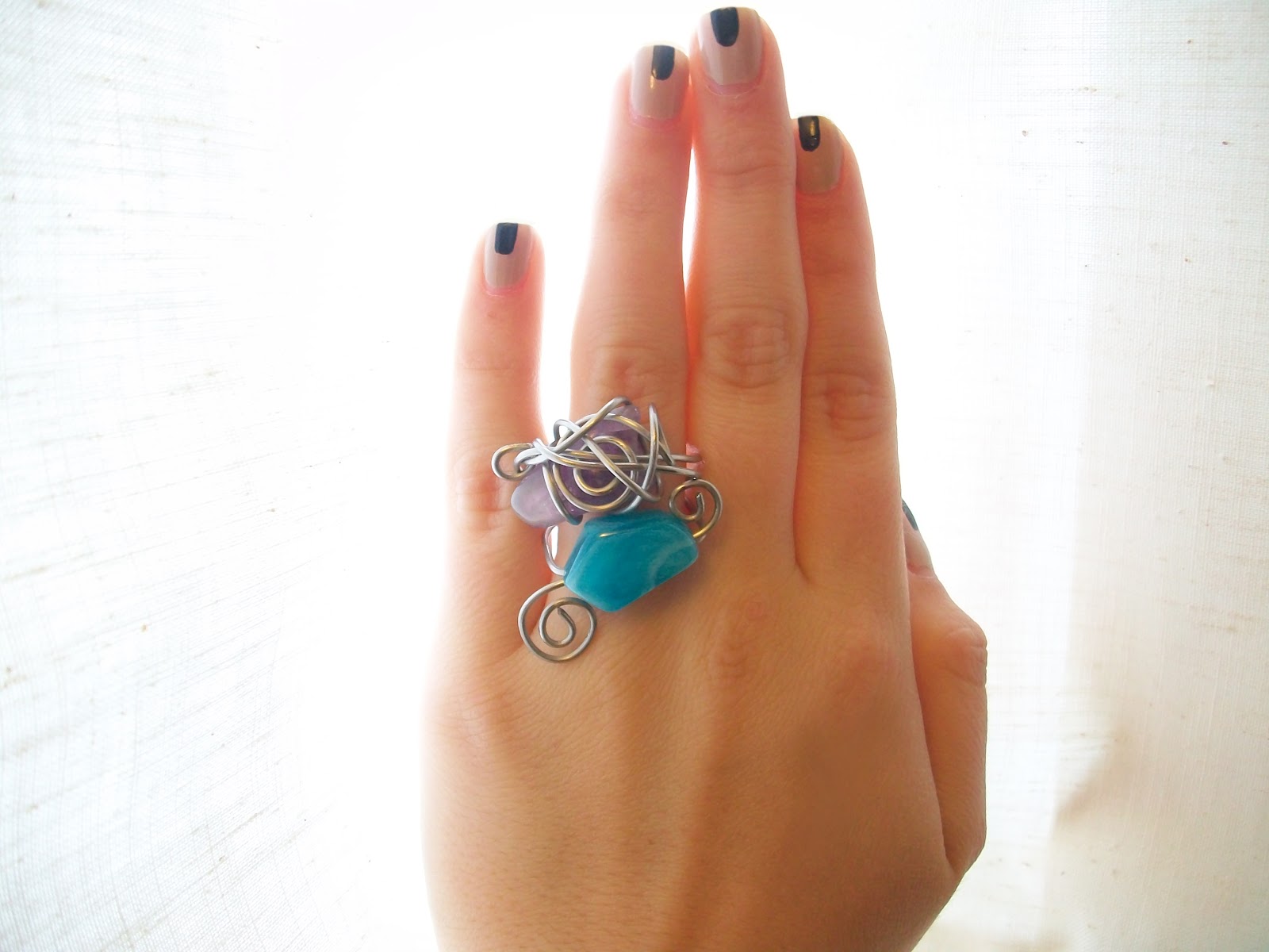 Kaleido Fashion: 3/29/12 DIY Stone Rings