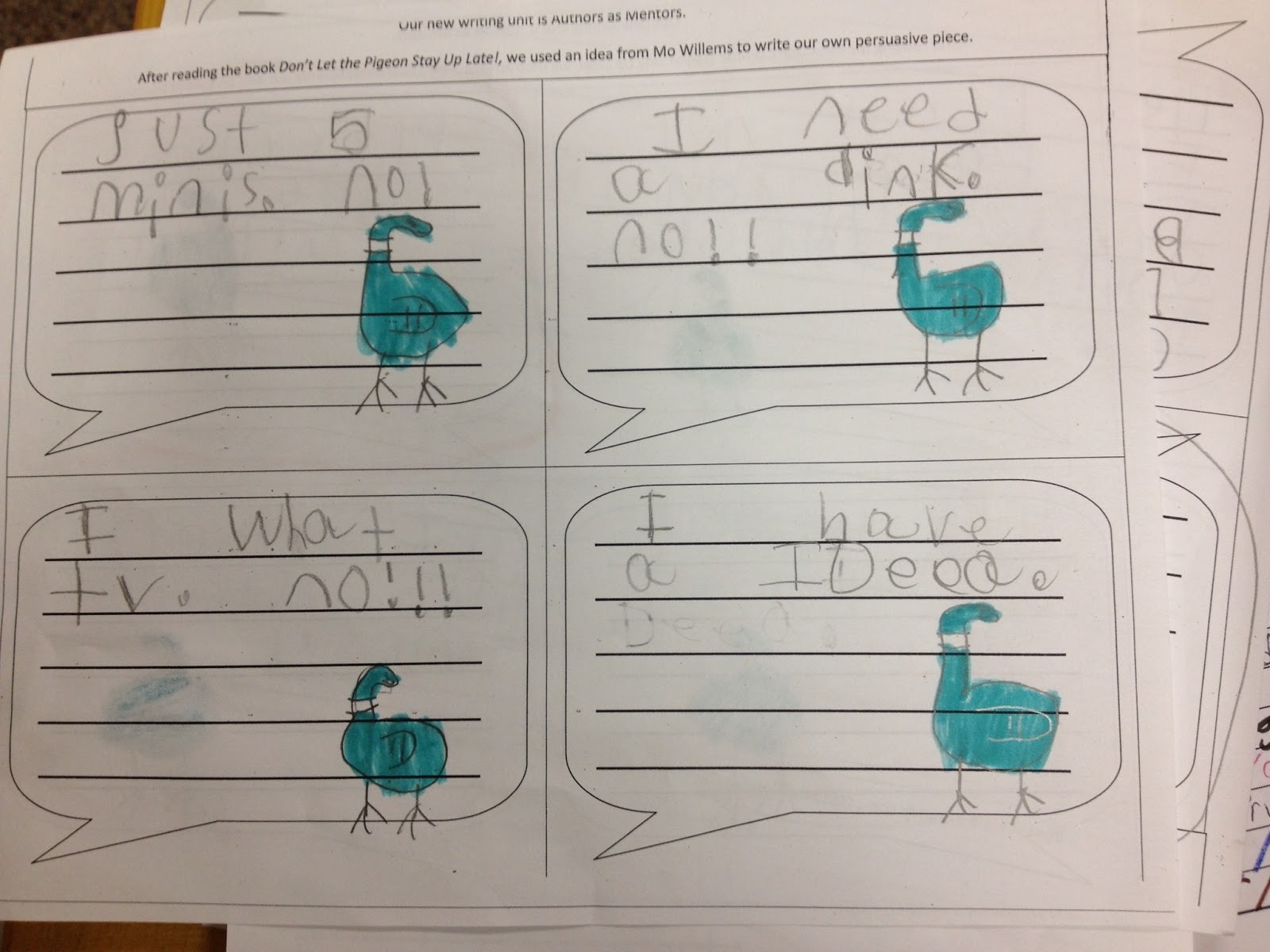 test: Opinion Writing like MO Willems (K.W.1)