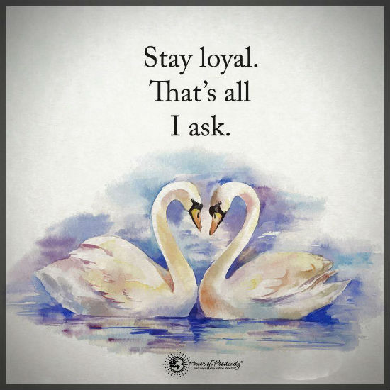 Stay loyal. That's all I ask. - 101 QUOTES