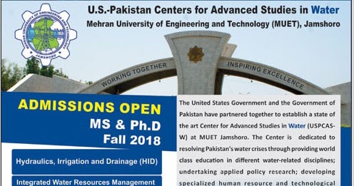 Mehran University Of Engineering And Technology (MUET), Admissions Open ...