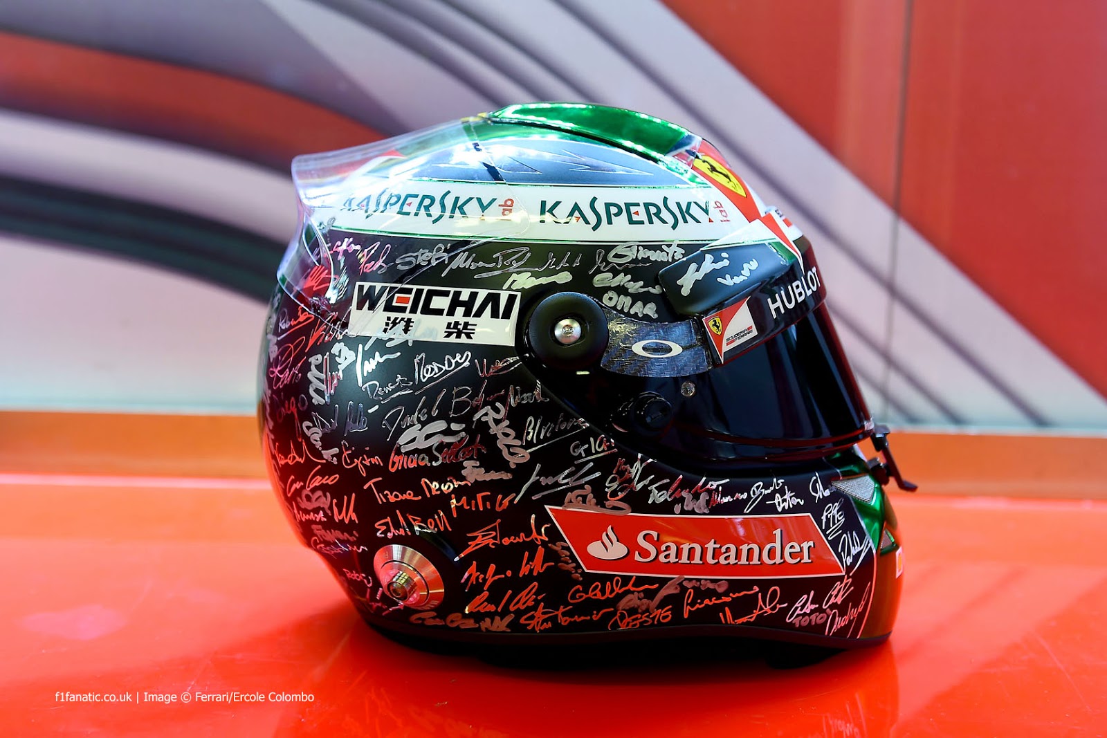 Racing Helmets Garage: Schuberth SF1 F.Alonso Abu Dhabi 2014 by Jens ...