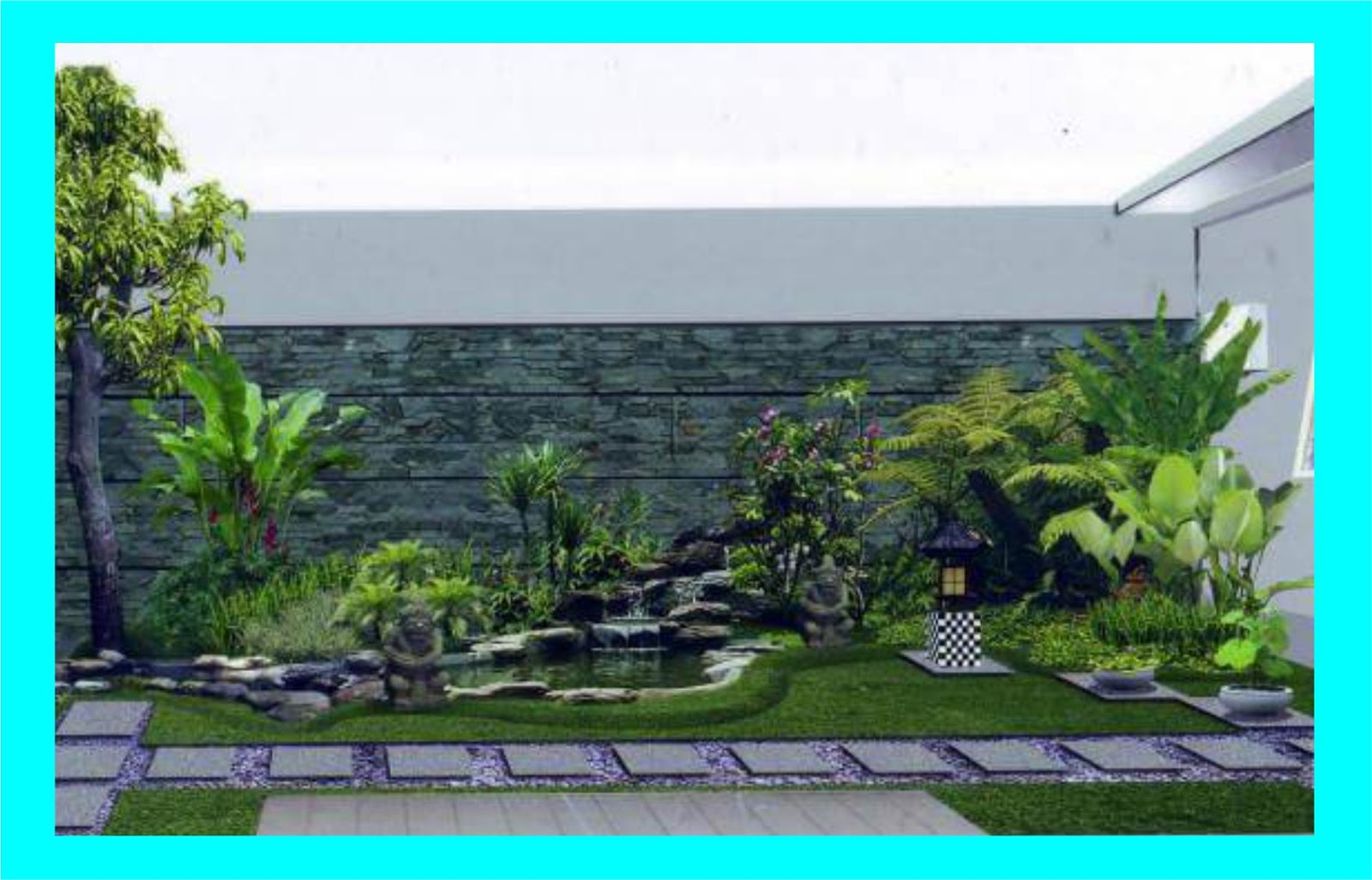 Taman Dinding Batu Alam Minimalis Memberikan Nuansa Alami - Desain ...