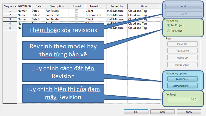 Lệnh Revision Cloud trong Revit - Tự học Revit MEP