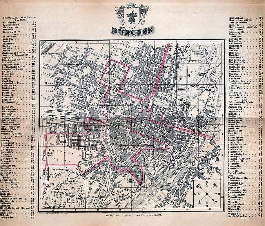 Munich & Co.: Plan de Munich en 1864