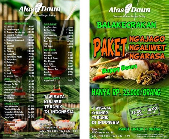 wisata kuliner di bandung: Alas Daun Bandung