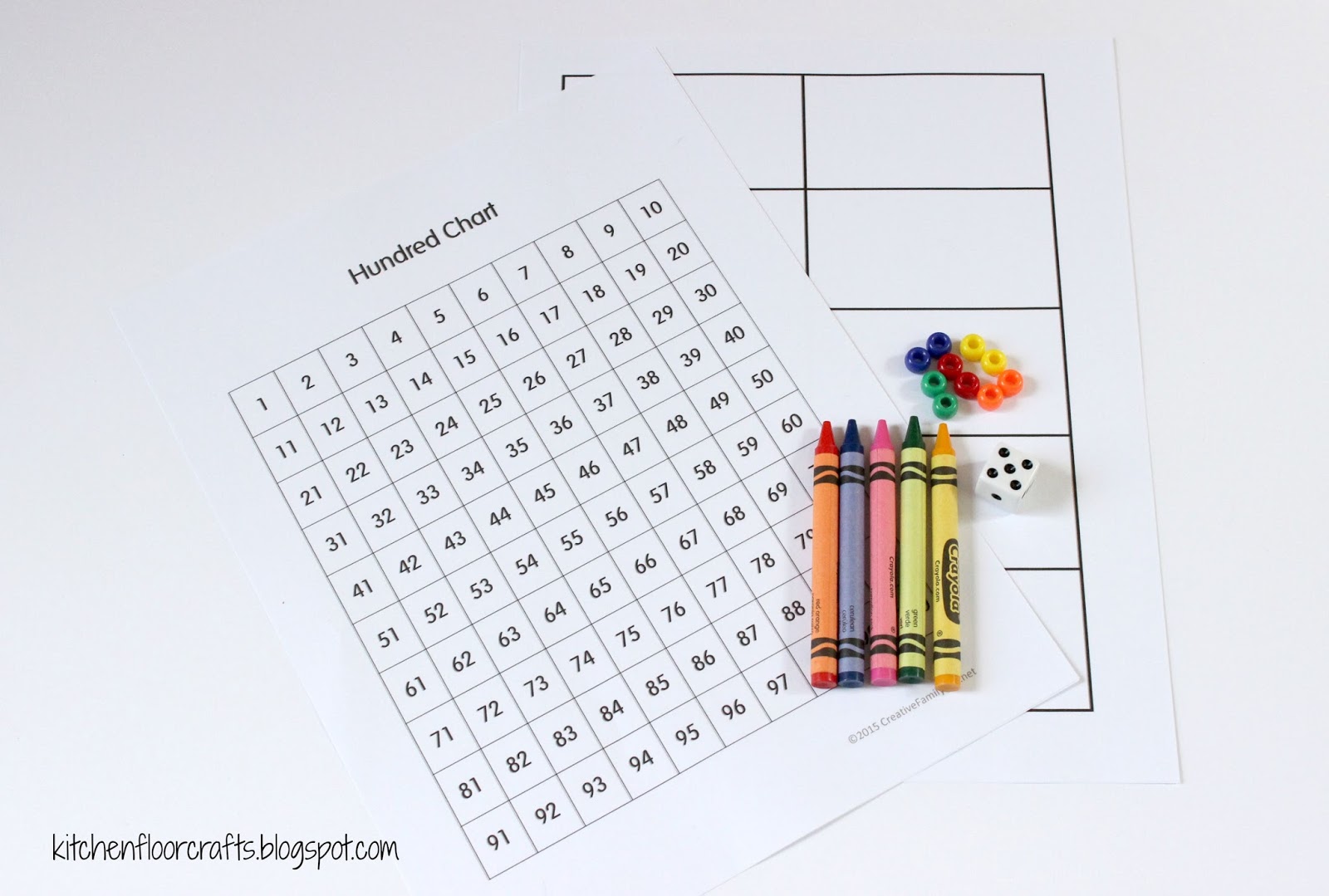 Kitchen Floor Crafts: Roll, Count, Color to 100