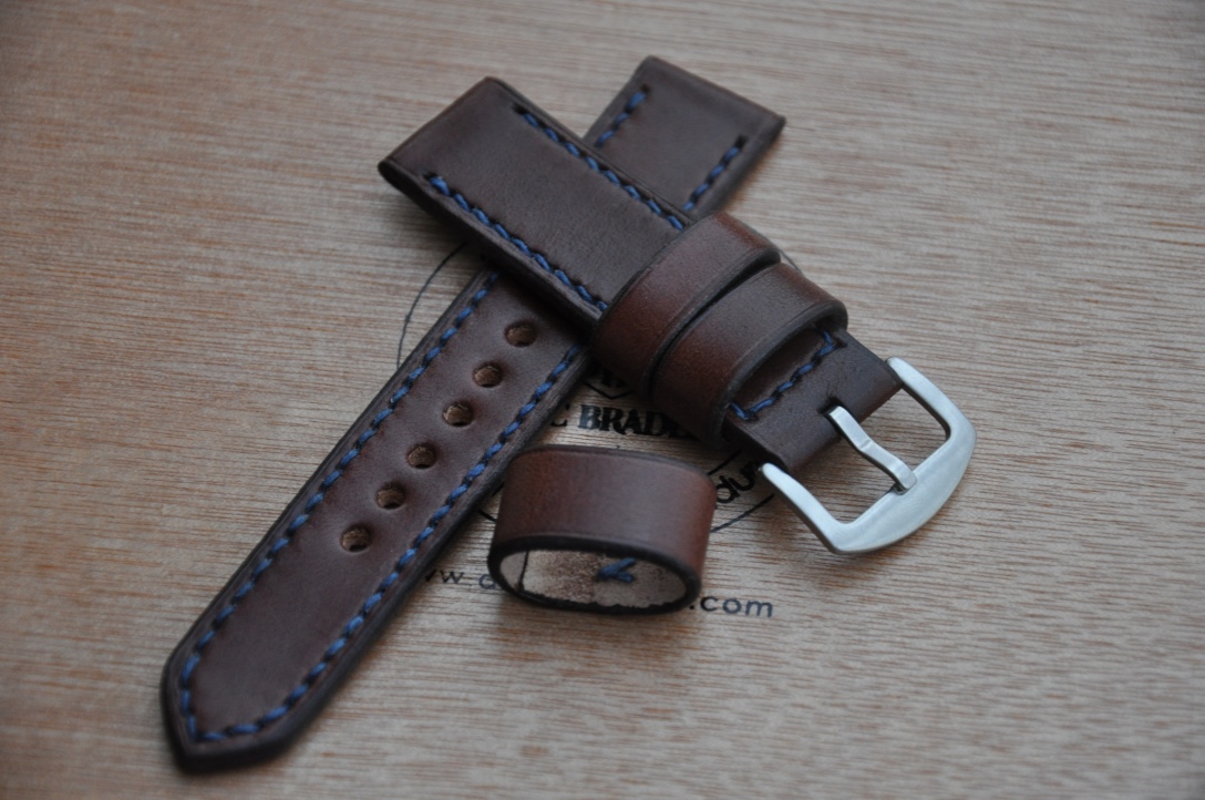 CentaurStraps - Handmade leather watch straps: 22mm handmade dark brown ...