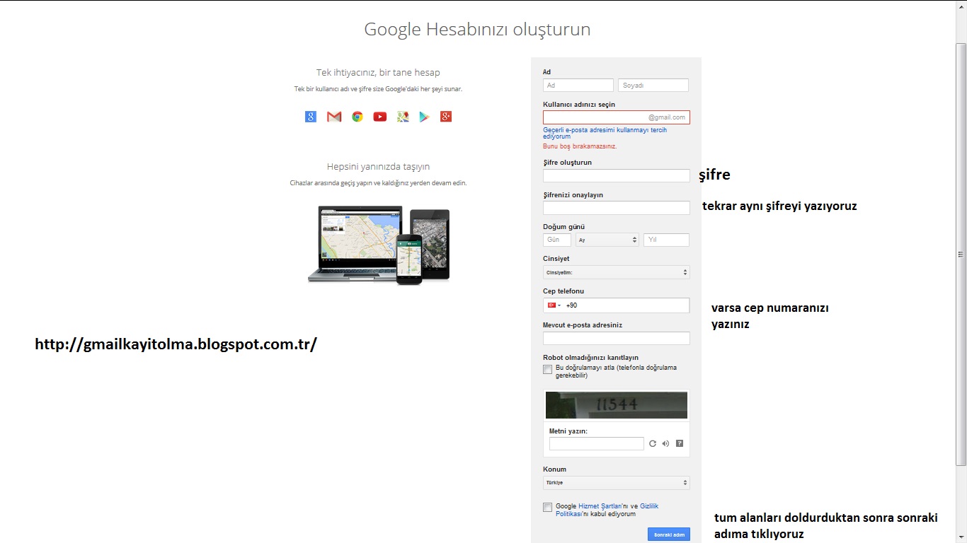 Gmail kaydol, gmail kayıt ol, gmail aç