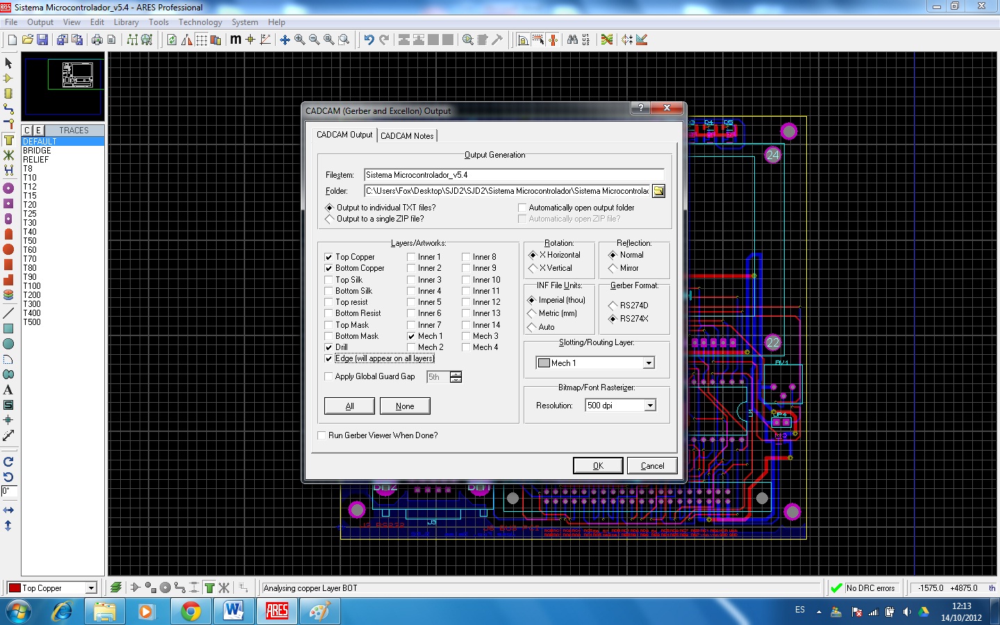TodoElectrodo: Exportar Gerber/Excellon con Ares