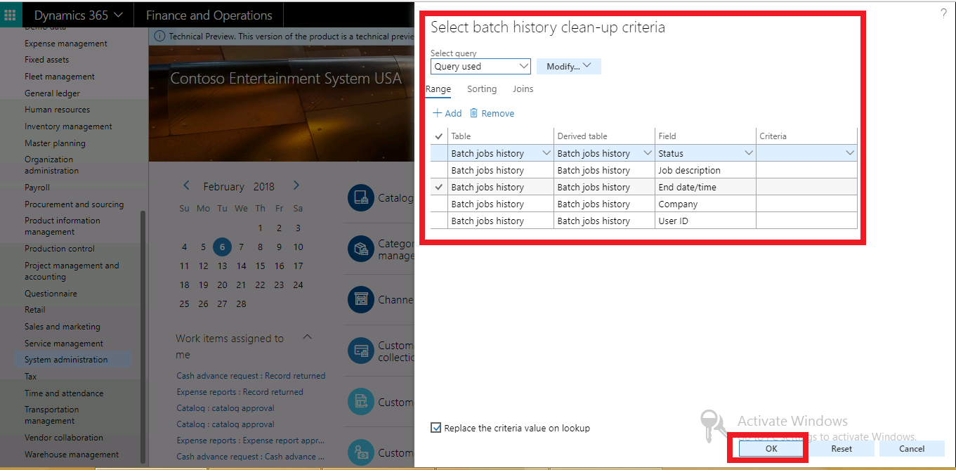 AX/D365 Technical Blog: How to clean batch job history in dynamics 365 operations