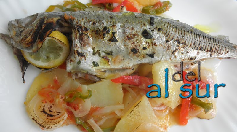 Jurel al horno y ensalada