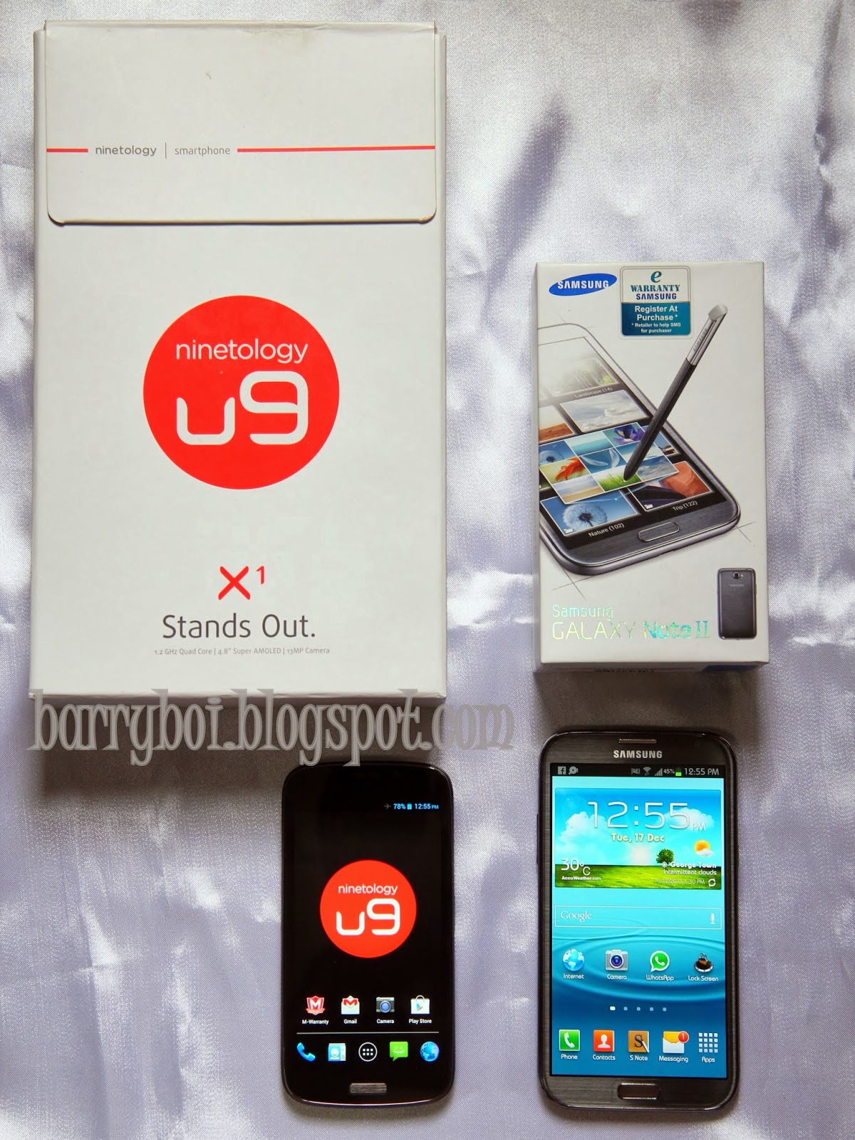 Ninetology U9 X1 vs Samsung Note 2