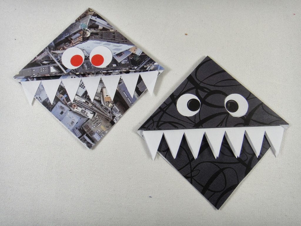 Ines Felix - Kreatives zum Nachmachen: Monsterecken Lesezeichen