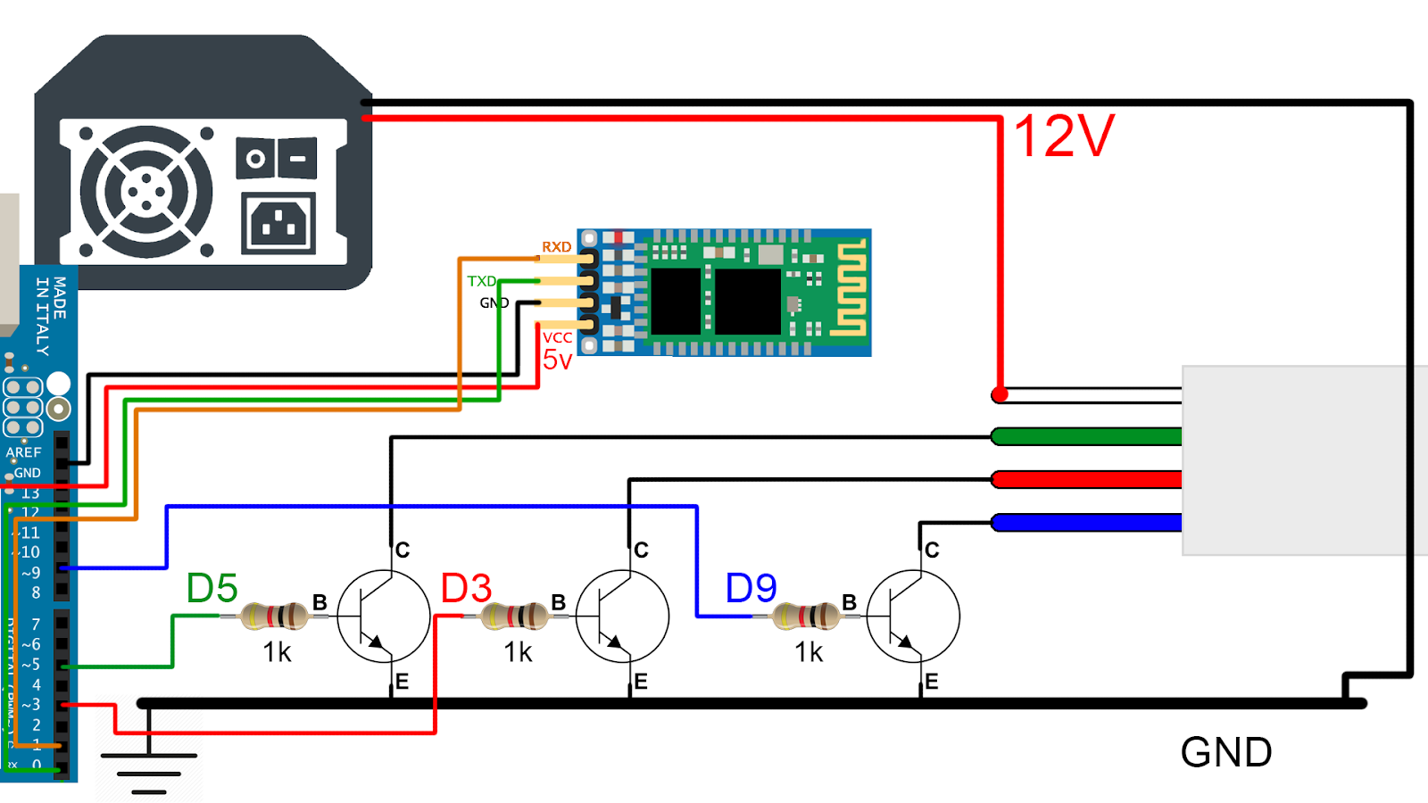 Membuat Lampu Tidur RGB Control Via Bluetooth Smartphone Arduino (Mood ...