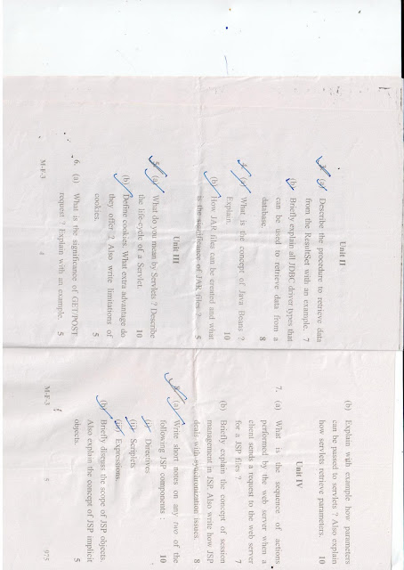 Advance Java Programming Question Paper CSE-306-B - B.Tech CSE