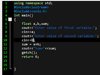 Program to get float values from users and calculate sum. - C++ Programmer