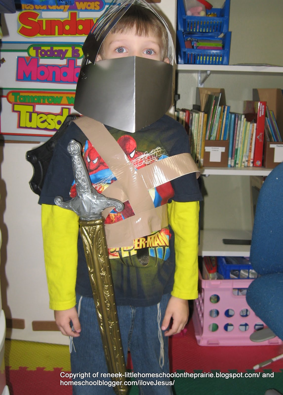 Little Homeschool on the Prairie: Medieval Knight Helmet Craft