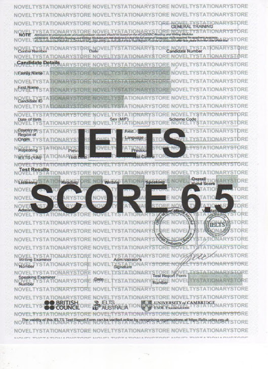 Novelty TOEFL & IELTS Certificates: Novelty TOEFL & IELTS Certificates