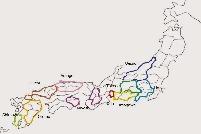 Old province name and power map of Sengoku era | Ken's Storage ...