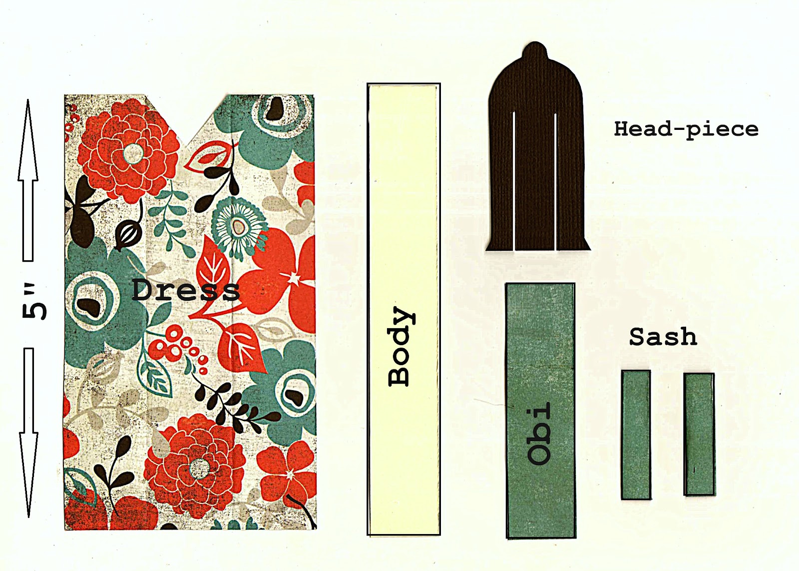 Artfull Crafts: Sandy - Kimono Doll Bookmarks