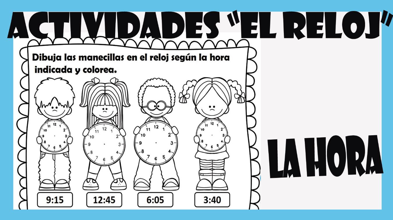 Ejercicos-Actividades Para aprender la hora "El reloj" (Fichas PDF ...