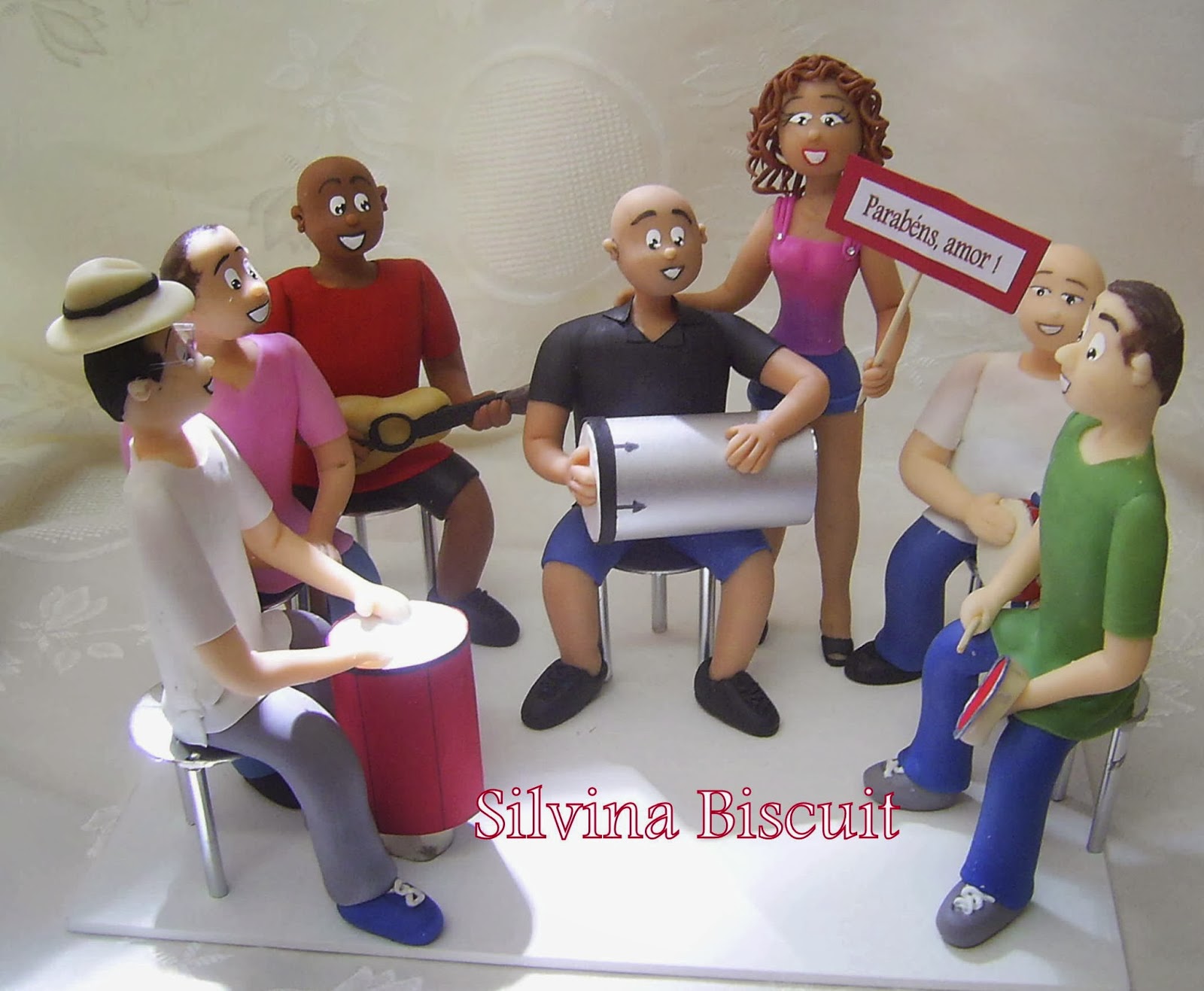 Noivinhos personalizados - SILVINA BISCUIT: Roda de samba