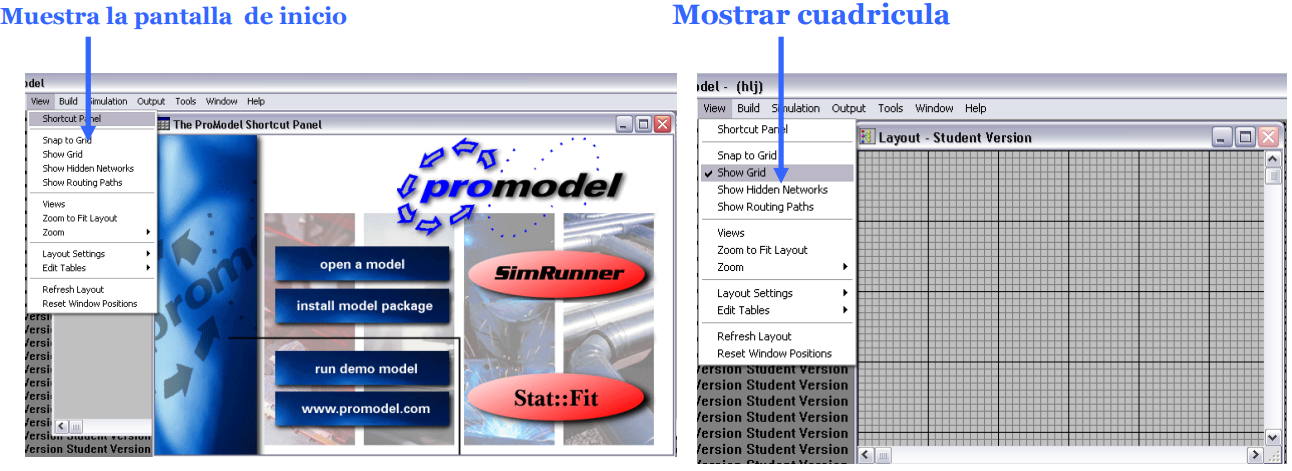 Simulacion_ITToluca: Menús de Promodel