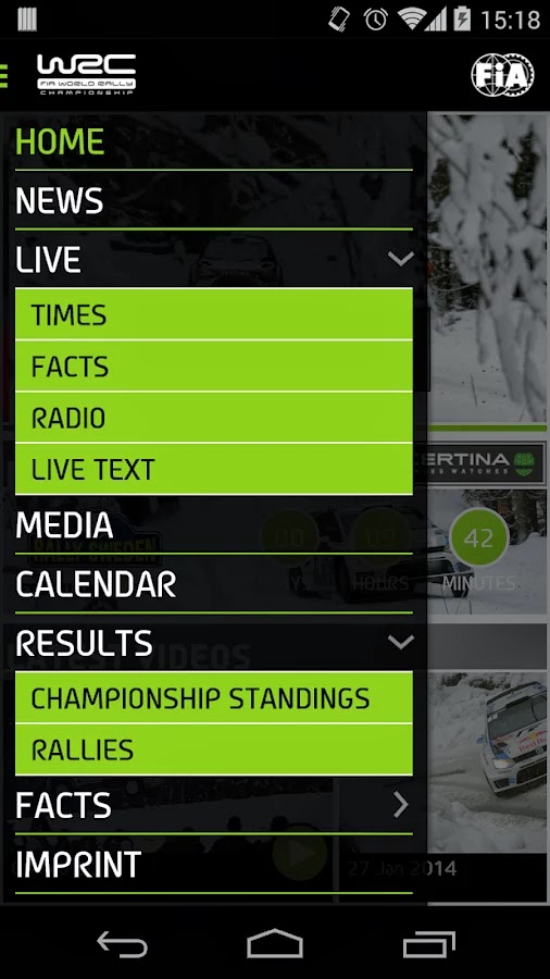WRC - The Official App ~ Apps do Android