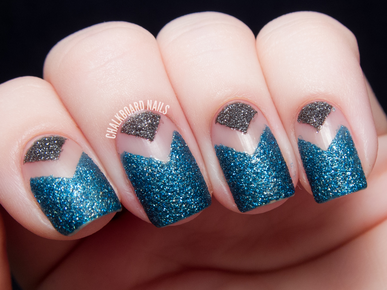 Bare Nail Textured Chevrons with Nicole by OPI Gumdrops | Chalkboard ...