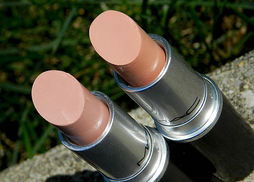 MAC Fleshpot Lipstick Review + Comparison to MAC Myth Lipstick!