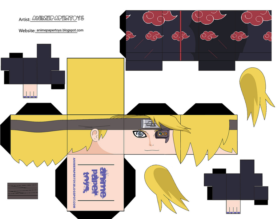 best naruto cubeecrafts: minato cubeecraft