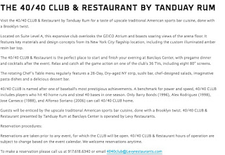 If Parm's coming to Barclays, that suggests the 40/40 Club isn't doing ...