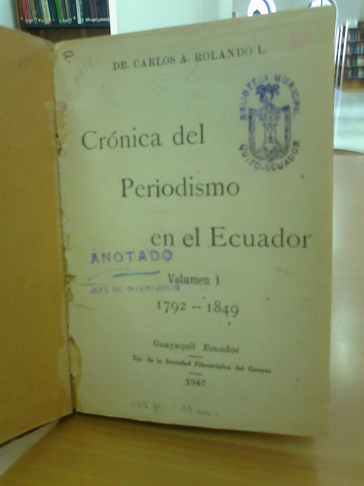 La Voz De La RepÚblica Crónicas Del Periodismo En El Ecuador 1830 A 1839