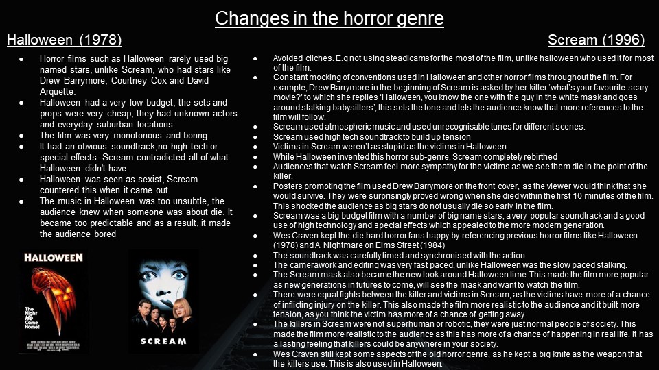 A2 Horror production