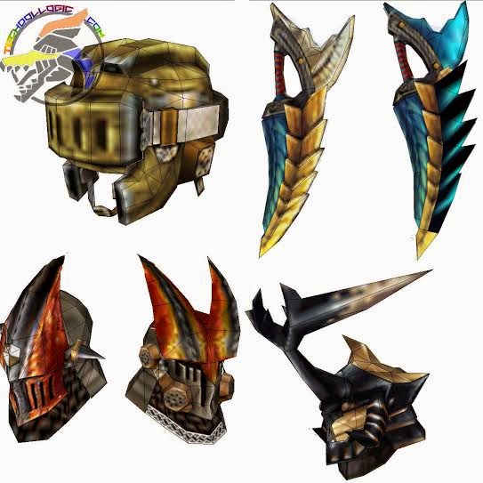 Monster Hunter Helmet Papercraft Update | Papercraft Paradise ...