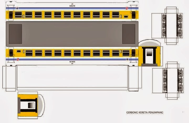 paper craft kereta api indonesia: Paper Craft kereta api indonesia