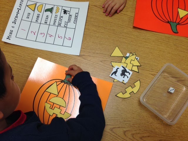 Kindergarten and Mooneyisms: Make a Jack-o-Lantern Game and Freebie!