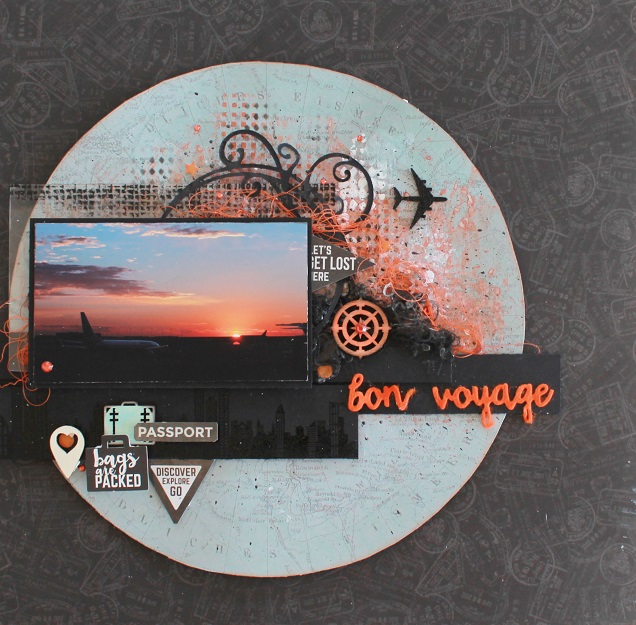 My Craft and Garden Tales: Bon Voyage layout