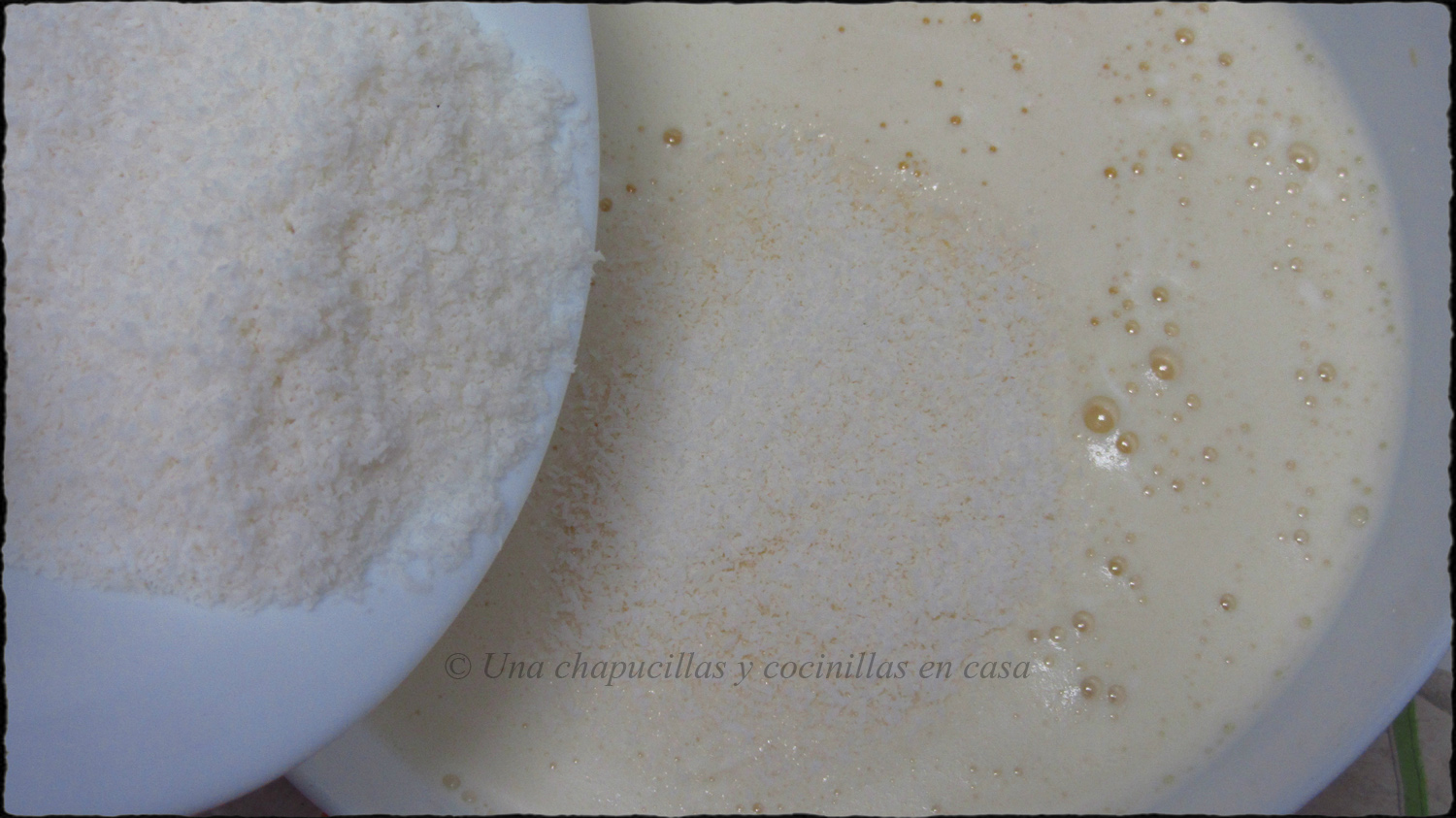 Una chapucillas y cocinillas en casa: Flan de coco rallado